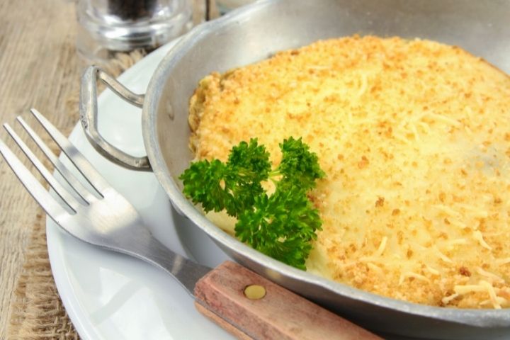 seafood artichoke pesto gratin– The Gracious Gourmet