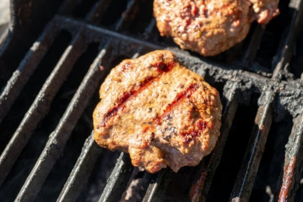smoky eggplant tapenade lamb burgers– The Gracious Gourmet